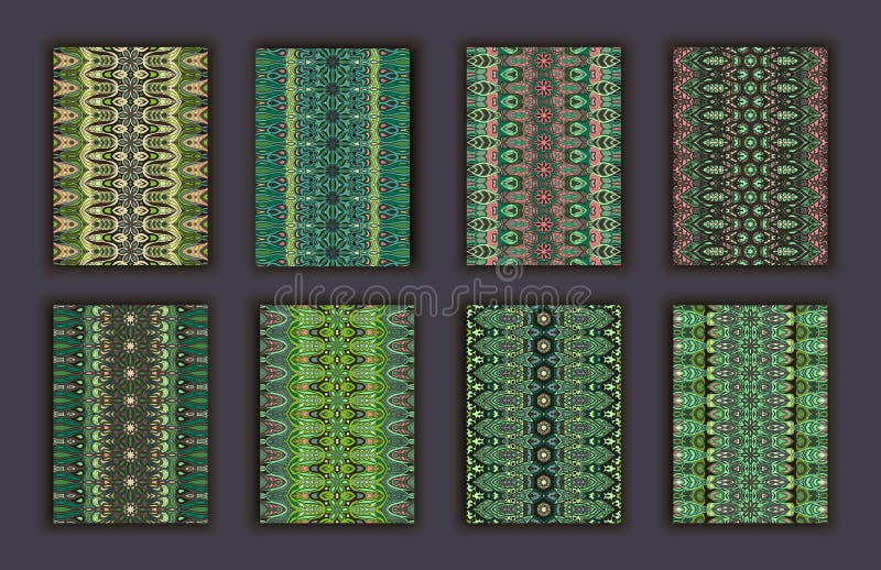 Collection Retro Cards. Ethnic Backgrounds. Card of Invitation Stock ...