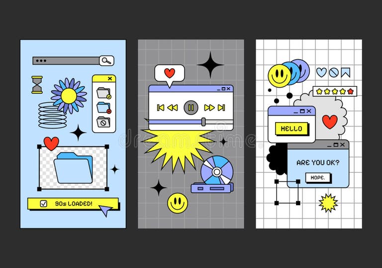Windows Icon Collection Stock Illustrations – 4,414 Windows Icon ...