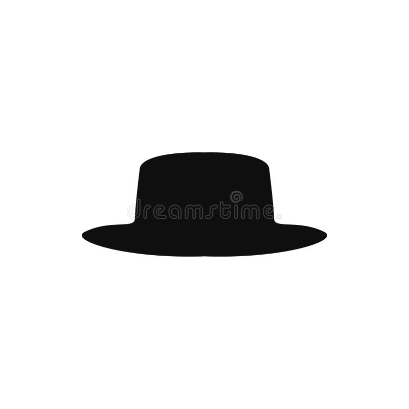 Collection of Retro Hats Silhouette. Top Hat Isolated on White. Vector ...