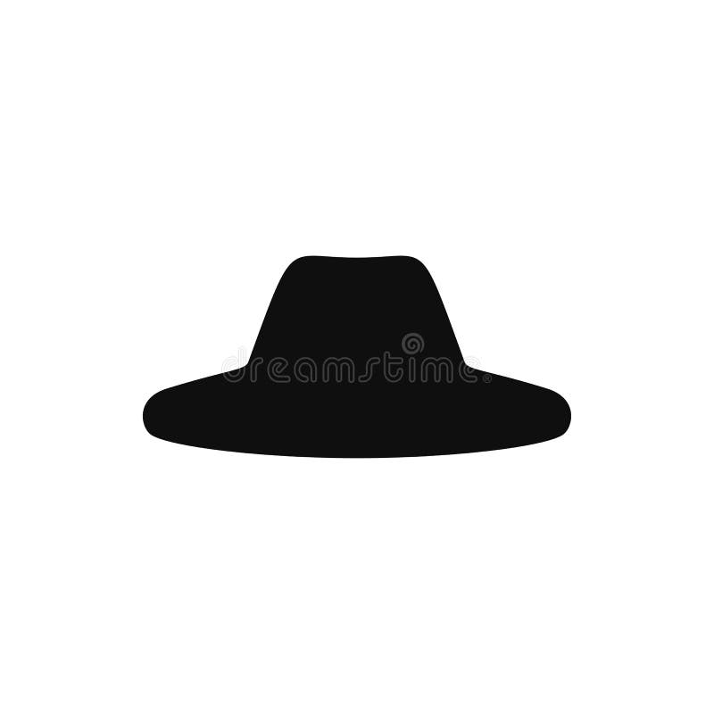 Collection of Retro Hats Silhouette. Top Hat Isolated on White. Vector ...