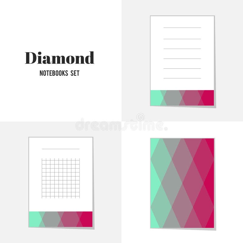 Collection Rhombus and Square Shape Cards Stock Vector - Illustration ...