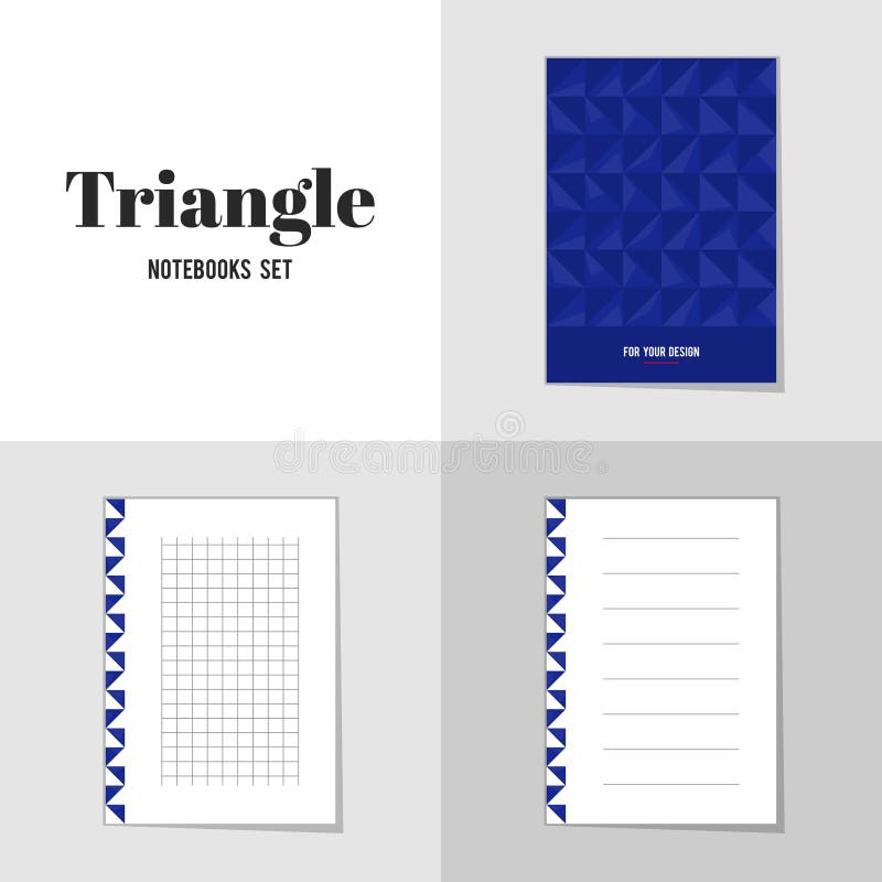 Collection Rhombus and Triangle Shape Notebooks Stock Vector ...