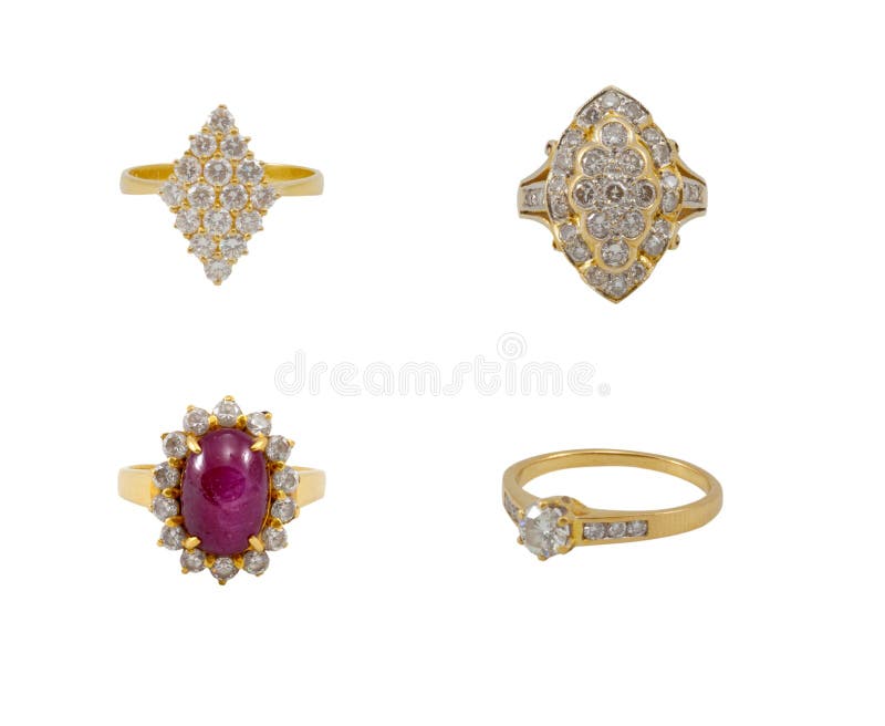 Collection ring of gold stock image. Image of jewelry - 19513007