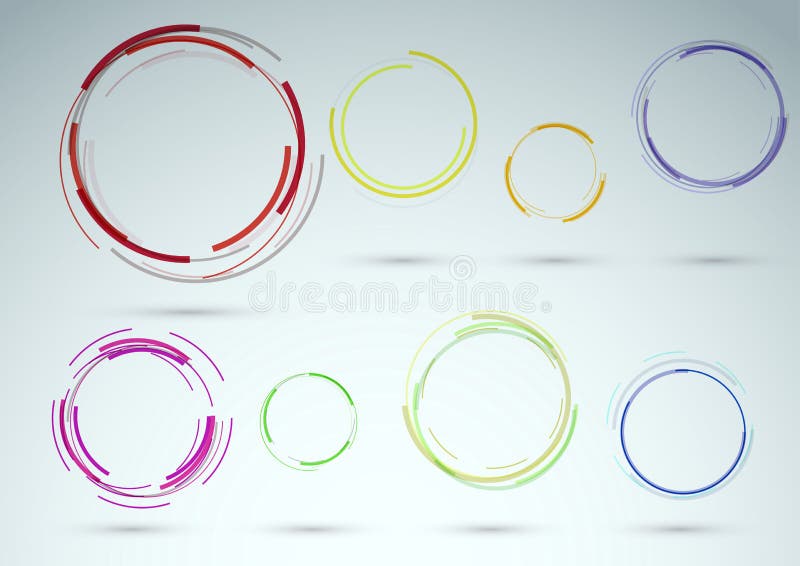 Collection of Rings As Web Design Elements Stock Vector - Illustration ...