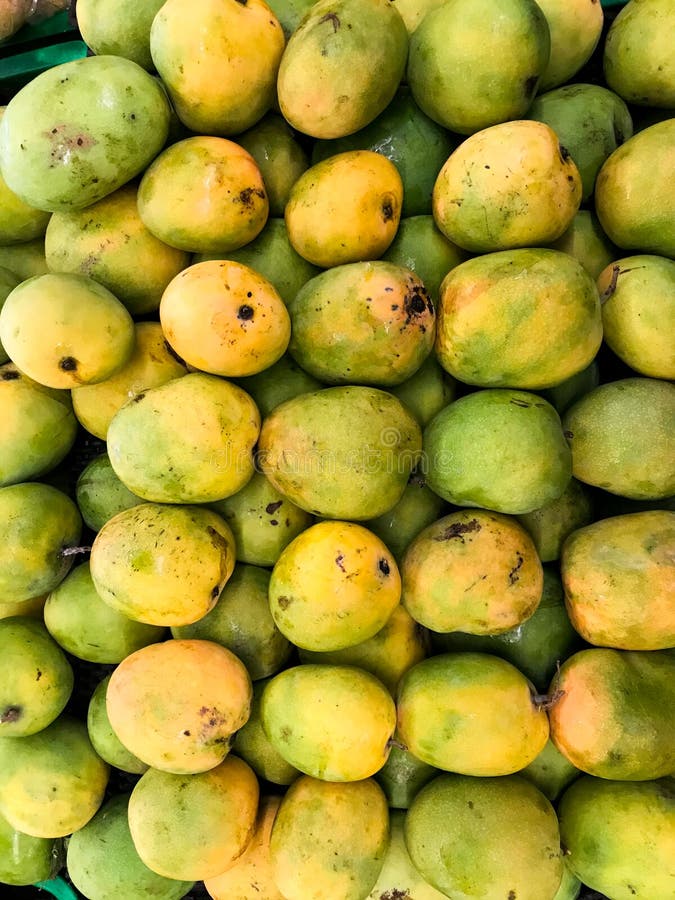 A Collection of Ripe Mangoes on Display at the Market Stock Image ...