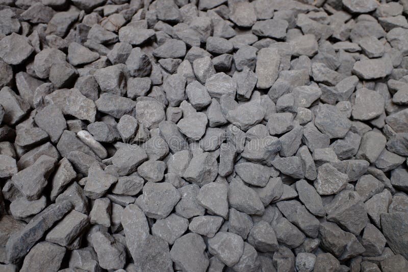 A Collection of River Rocks Used for Building Construction. Stock Image ...