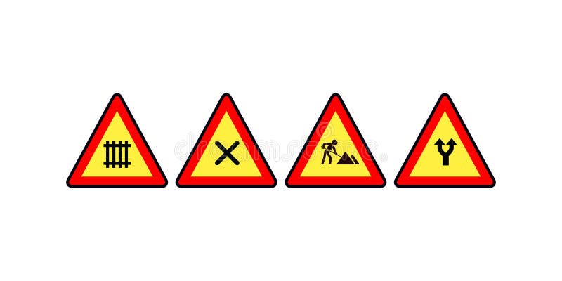 Caution Signal Collection Vector Stock Illustrations – 3,917 Caution ...