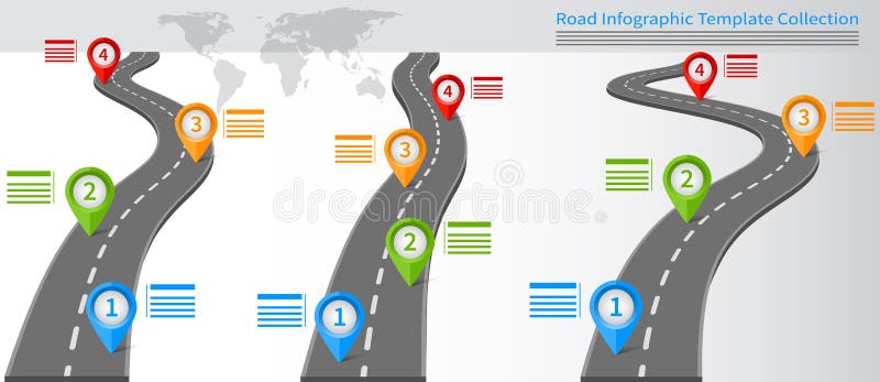 Collection of Road Diagrams Stock Vector - Illustration of highway ...