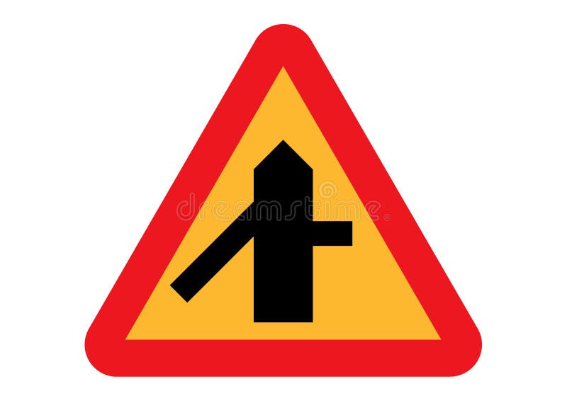 Road Layout Signs of Various Types Stock Illustration - Illustration of ...