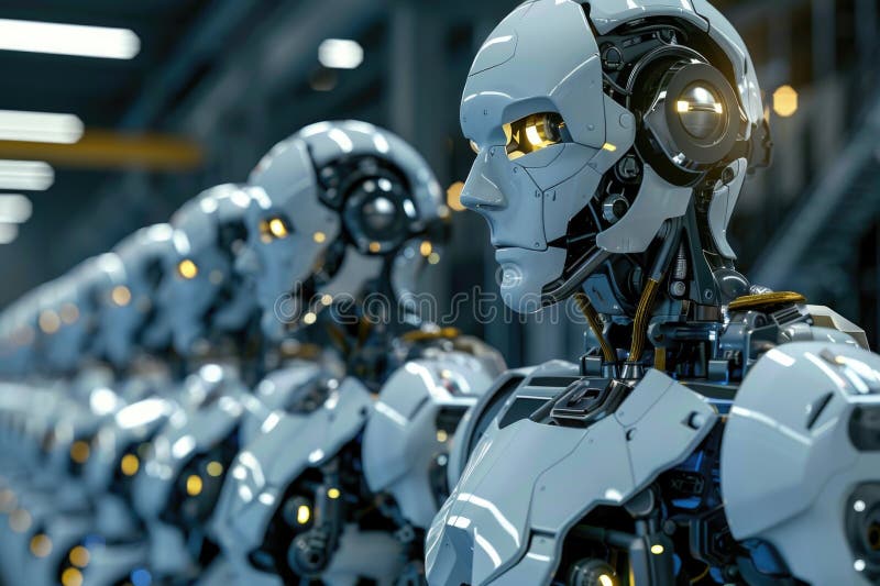 A Collection of Robots Standing in a Modern Room, Showcasing Their ...