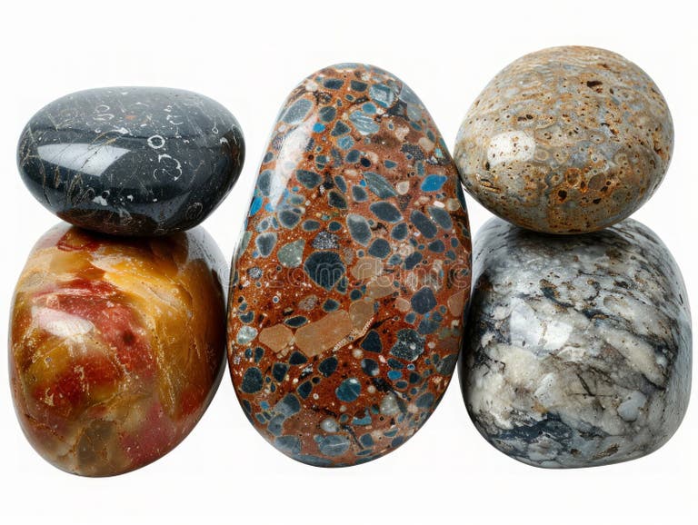 A Collection of Rocks with Different Colors and Textures Stock Image ...