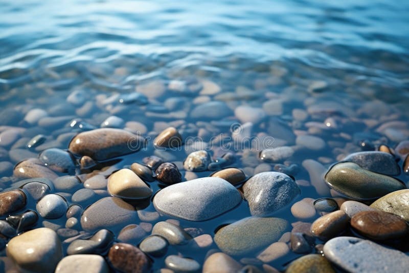 Collection Rocks Floating Surface Lake River Stock Photos - Free ...