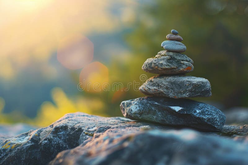 Stacked Rocks Piled High stock illustration. Illustration of rocks ...