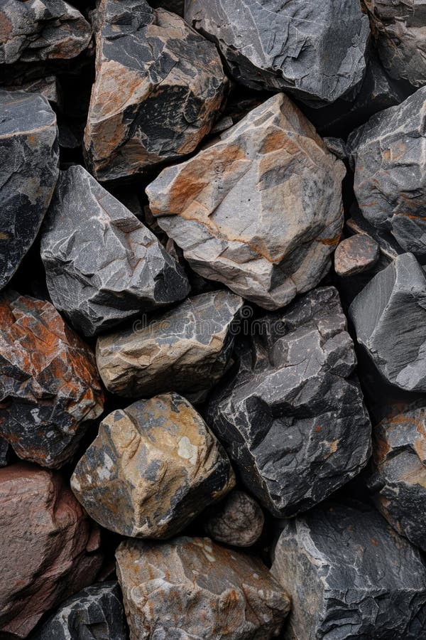 A Collection of Rocks Stacked Together, Natural Formation Stock Photo ...