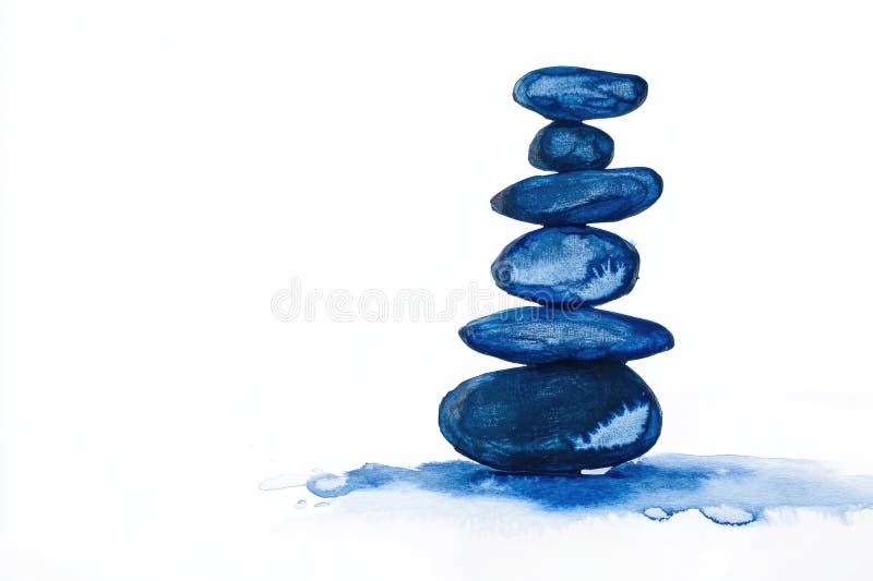A Collection of Rocks Stacked on Top of Each Other Stock Illustration ...