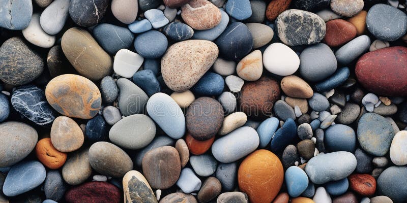 A Collection of Rocks of Various Colors and Sizes Stock Image - Image ...