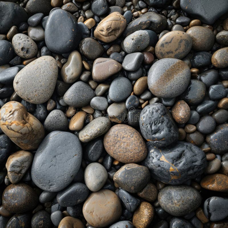Assorted Rocks Scattered on the Ground Stock Illustration ...