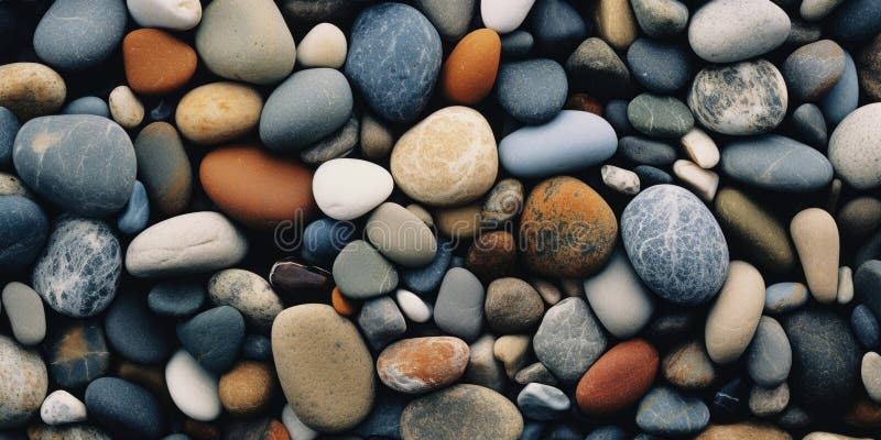A Collection of Rocks of Various Sizes and Colors Stock Photo - Image ...