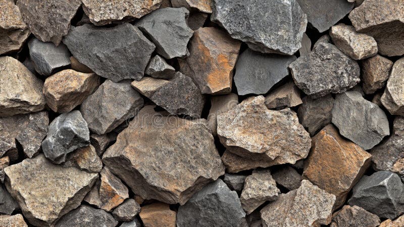 A Collection of Rough Grey and Brown Rocks Stock Illustration ...