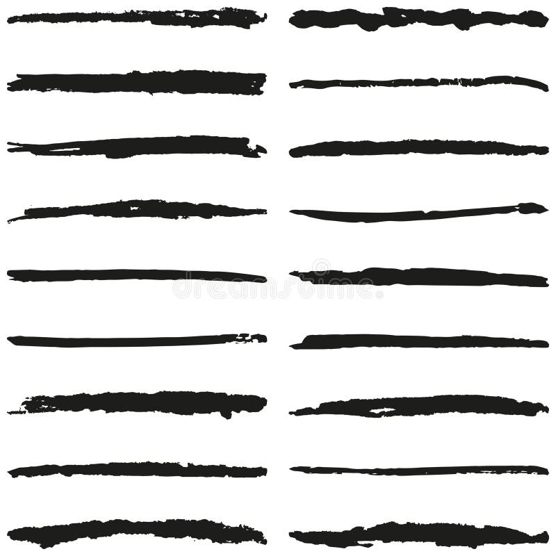 Collection of Rough Hand-drawn Vector Line Brushes Stock Vector ...