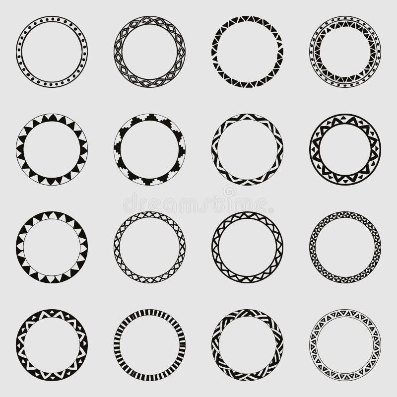 Collection of Round Decorative Border Frames Stock Vector ...