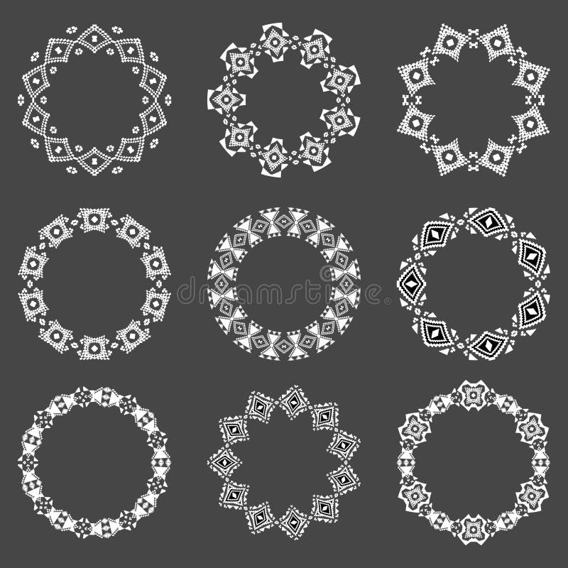 Collection of Round Elements for Design in Ethnic Style Stock Vector ...