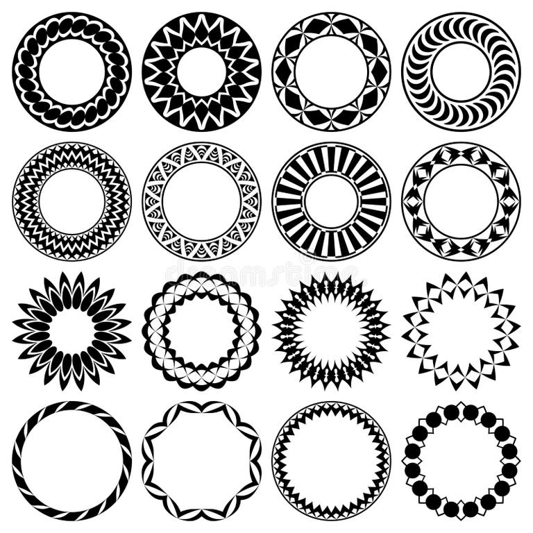 Simple Geometric Round Patterns Stock Illustrations – 5,427 Simple ...