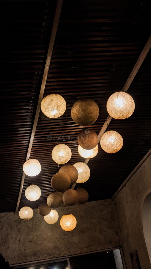 A Collection of Round Lights that Light Up Stock Photo - Image of ...