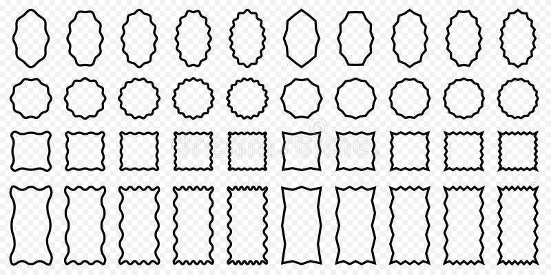 A Collection of Round, Oval, Square and Rectangular Frames with Smooth ...