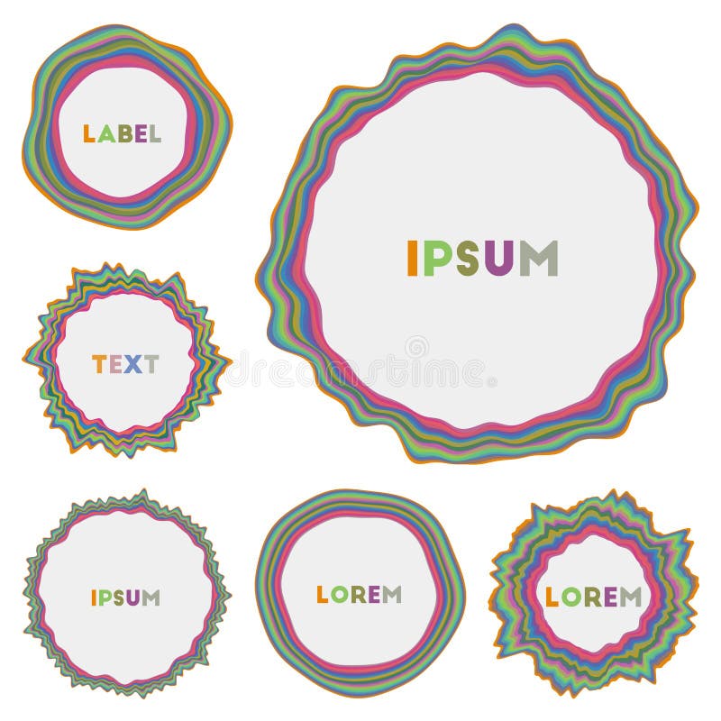 Collection of Round Shapes. Stock Vector - Illustration of collection ...