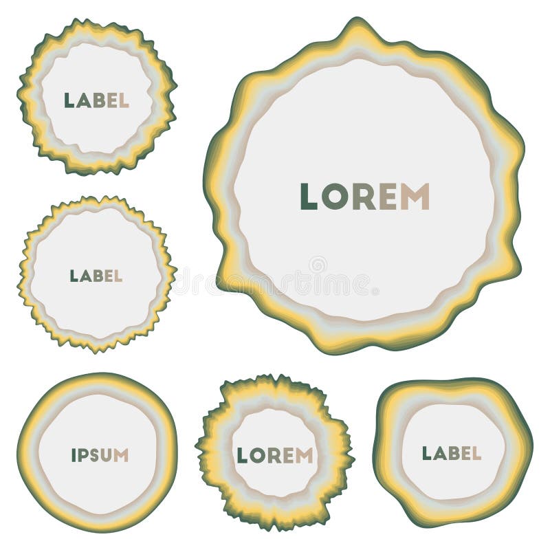 Collection of round shapes stock vector. Illustration of bright - 191039619