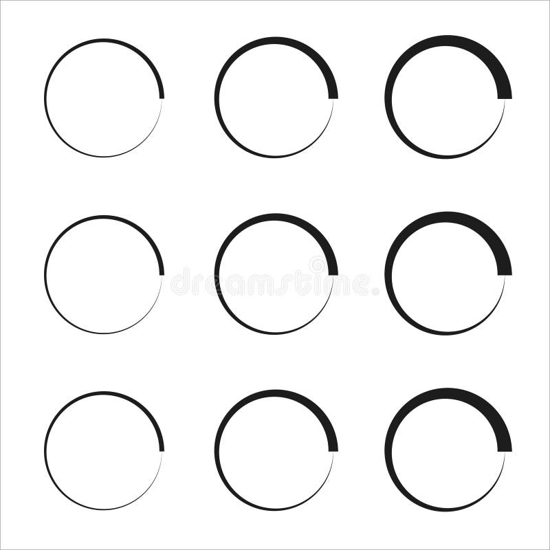 Collection of Round. Sketch Hand Drawn. Doodle Circles for Design ...