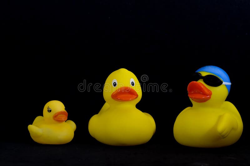 Collection of Rubber Duckies Stock Image - Image of portrait, side ...