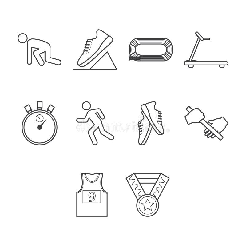 Running Icon Vector Stock Illustrations – 75,571 Running Icon Vector ...