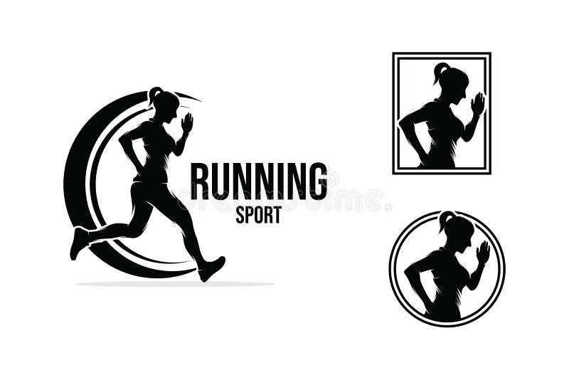 Collection of Running Logo Design Stock Vector - Illustration of motion ...