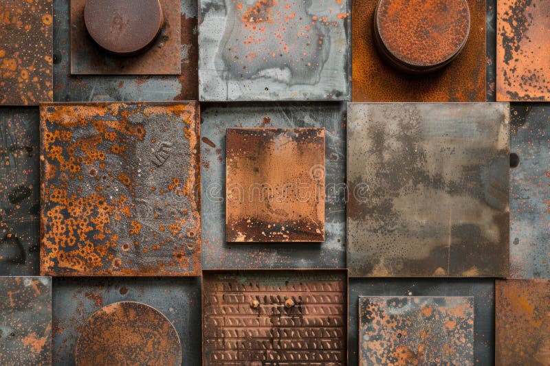 A Collection of Rusty Metal Parts with Corrosion on Them Stock Photo ...