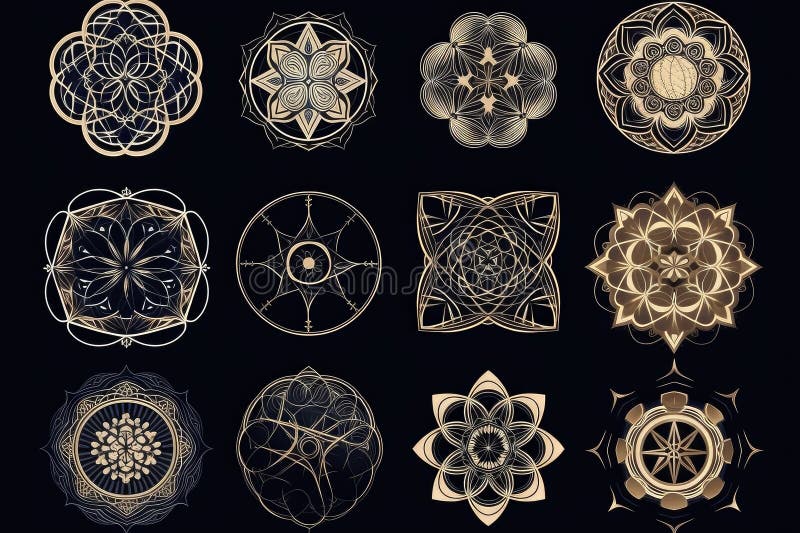 Collection of Sacred Geometry and Mandalas, with Each Design Unique ...