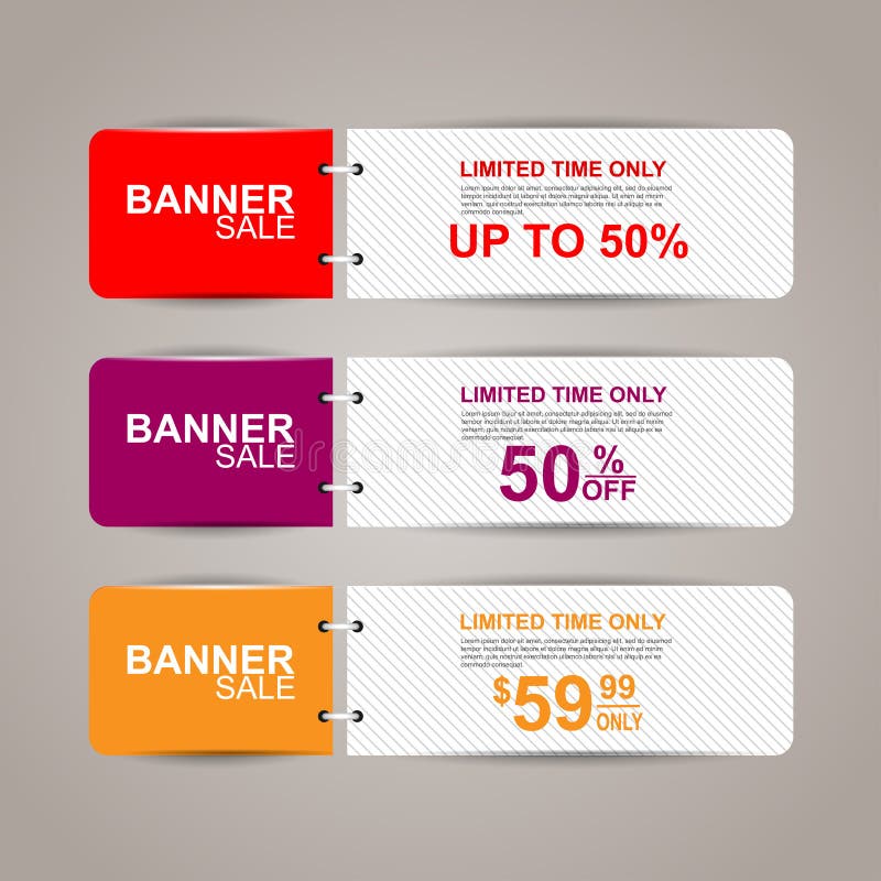 Collection sale banners stock vector. Illustration of paper - 57303245