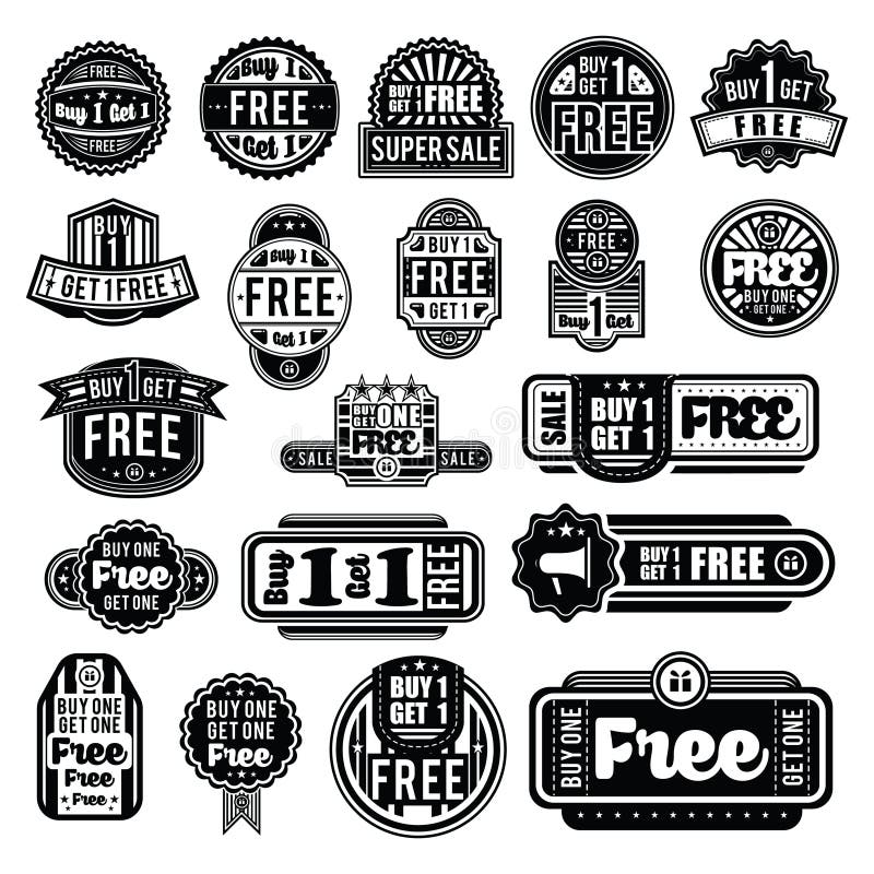 Collection of Sale Labels. Vector Illustration Decorative Design Stock ...