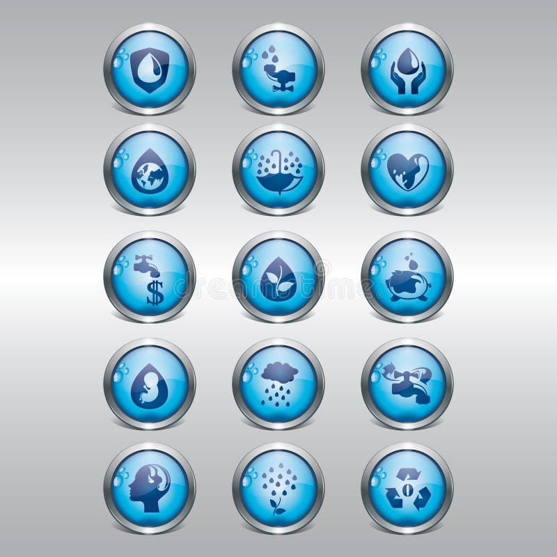 Water Droplets Recycle Icons Stock Illustrations – 68 Water Droplets ...
