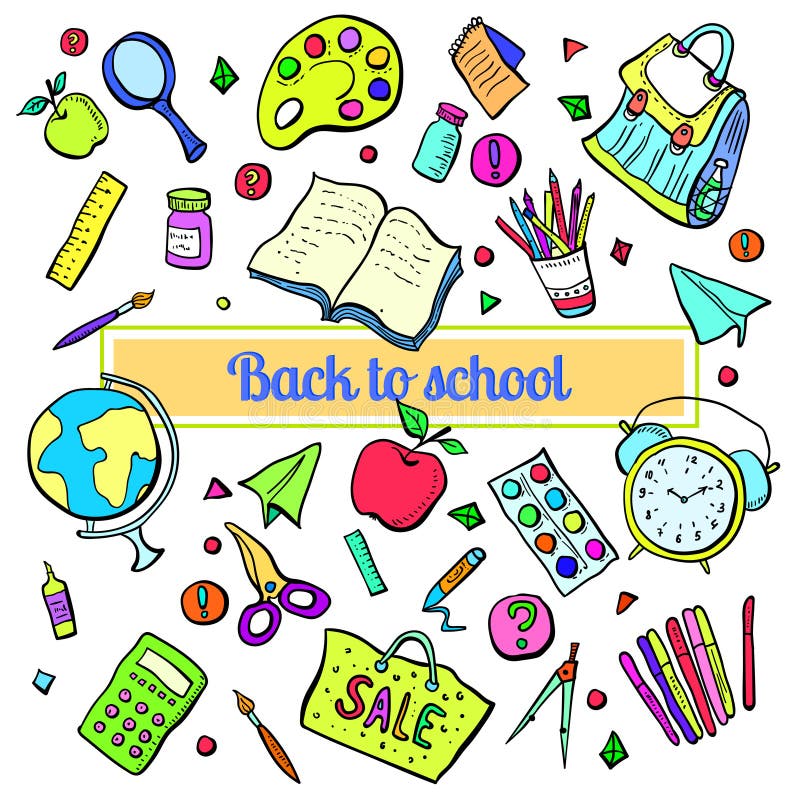 Collection of School Subjects. Stock Vector - Illustration of graphic ...