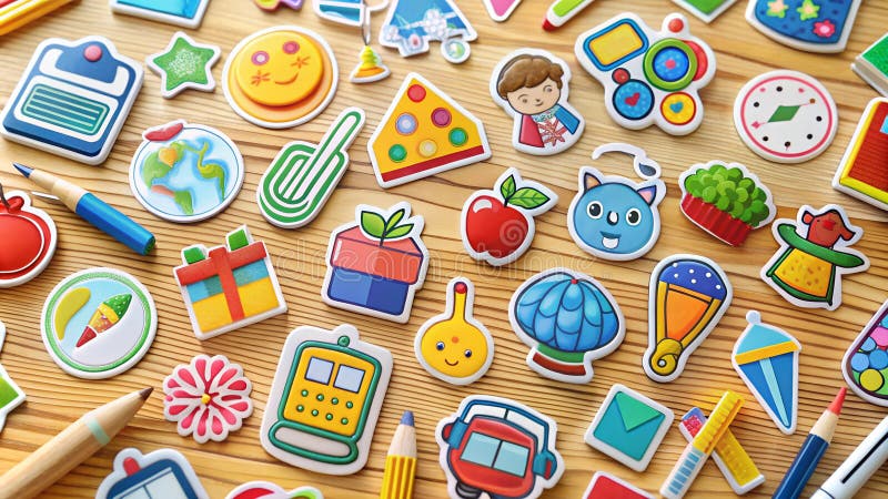Collection of School-Themed Stickers and Labels - Classroom Design ...