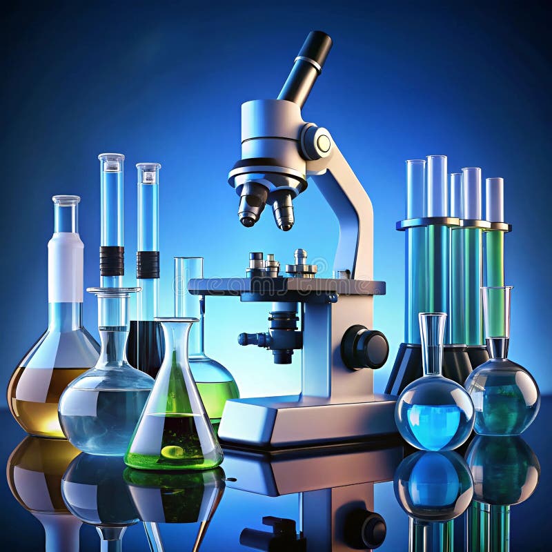 A Collection of Science Equipment, Including Beakers, Test Tubes ...