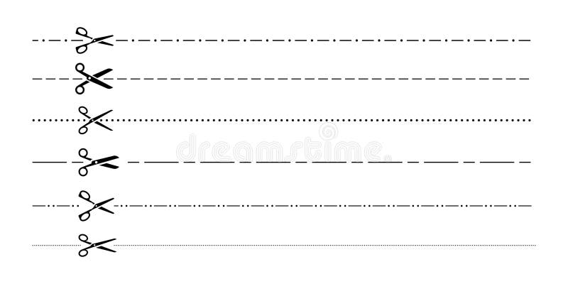 Collection of Scissors Cutting through Vector Stock Vector ...