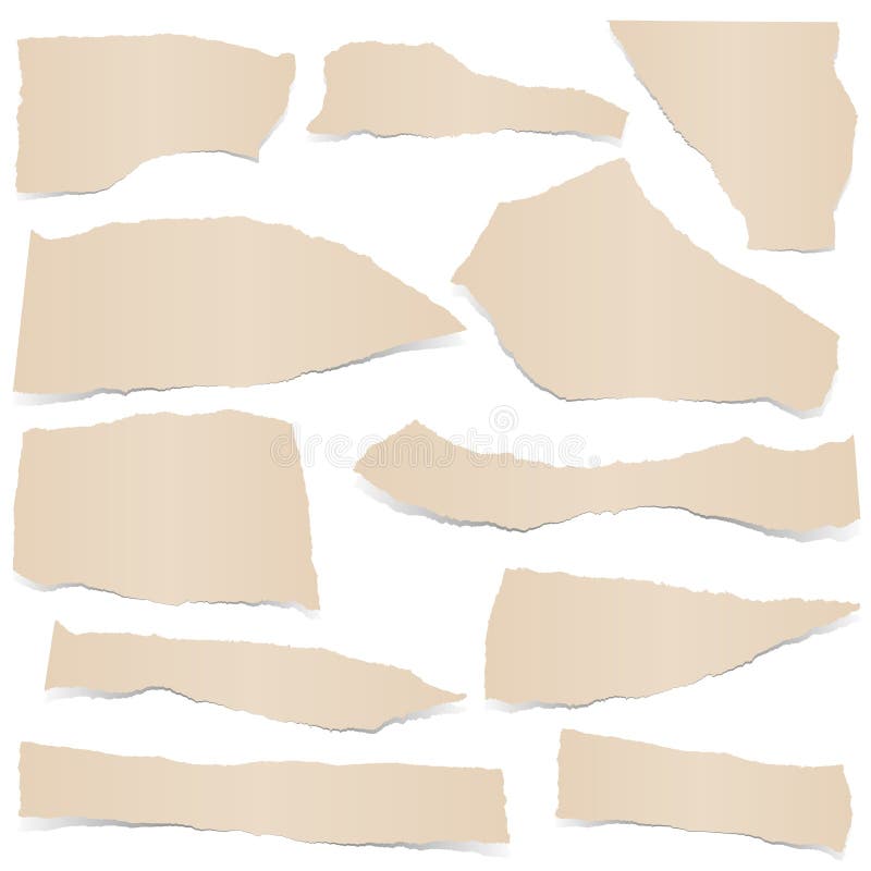 Collection scrap of paper stock vector. Illustration of announcement ...