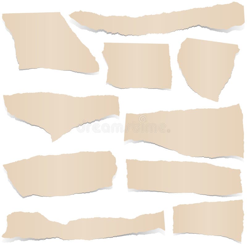 Collection scrap of paper stock vector. Illustration of broken - 58698027