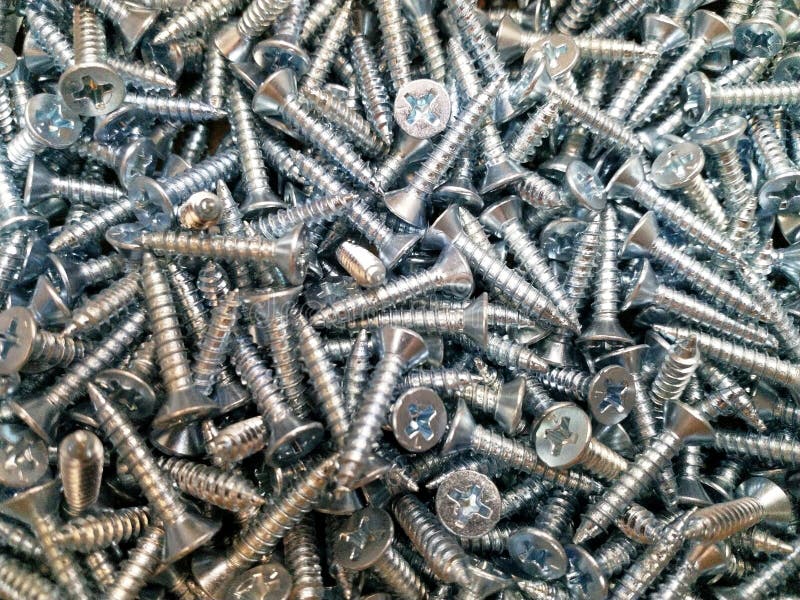 A Collection of Screws in a Building Shop Box Stock Image - Image of ...