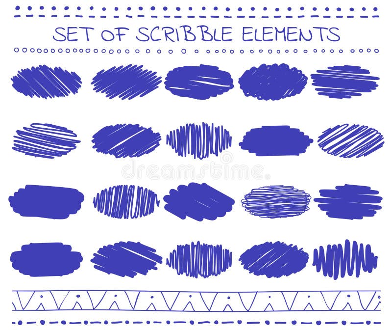 Collection of Scribbled Lines in Hand Drawn Style Stock Vector ... Collection of Scribbled Lines in Hand Drawn Style Stock Vector ...