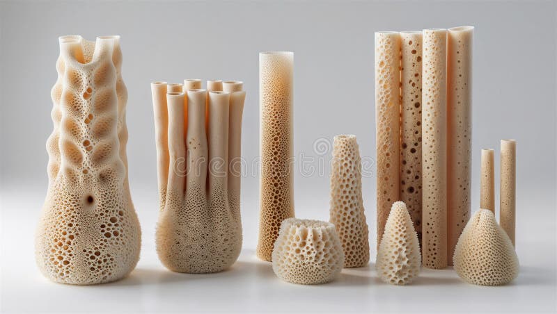 Photorealistic Sea Sponge Colony with Vertical Tubes and Porous Texture ...