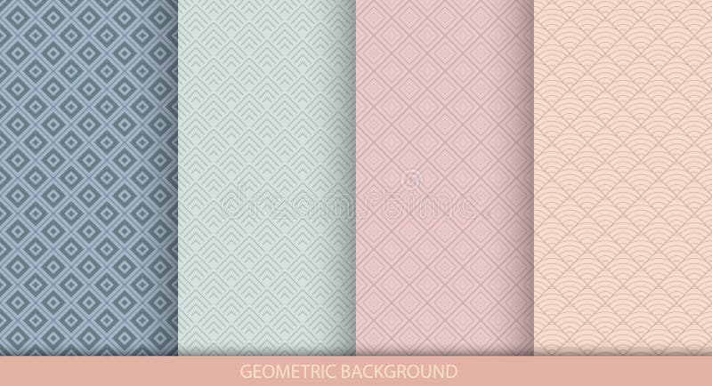 A Collection of Seamless Geometric Patterns in Pastel Colors. Abstract ...